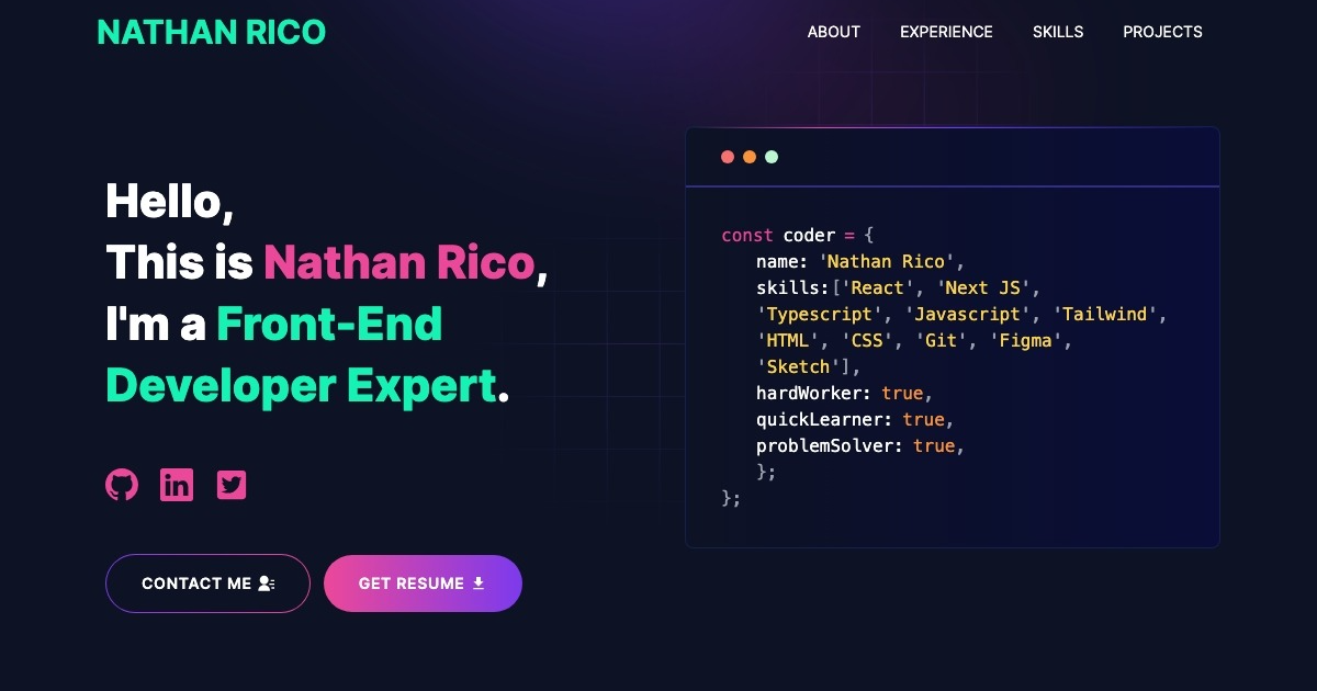 Nathan Rico - Front-End Expert